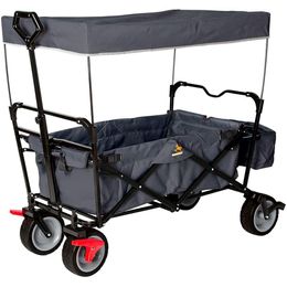Pinolino Kinder Bollerwagen "Paxi dlx, anthrazit", schwarz, Kunststoff, Metall, Bollerwagen, BxTxH: 124x59x66 cm, mit Bremse