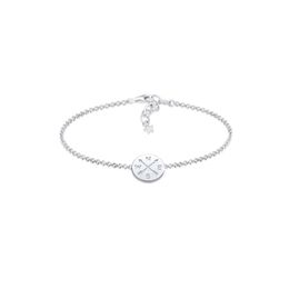 Elli Damen Armband "Kompass 925 Sterling Silber", 16cm, ohne Stein, Silber 925 (Sterlingsilber), silber, Silber 925 (Sterlingsilber), Armbänder