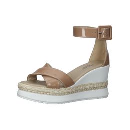 Nero Giardini Damen Keilsandalette "Nero Giardini Sandalen Leder", Gr. 41beige lack, Leder, Schuhe