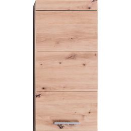 Hängeschrank Welltime, B:37cm H:77cm T:23cm, braun, Badezimmer, Schränke, "Avena", Badschrank mit 1 Tür & 1 Boden - (B/T/H) 37/23/77 cm