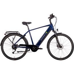 SAXONETTE E-Bike "Deluxe Sport Man", 48cm, 28 Zoll (71,12cm), blau, Elektrofahrräder, Pedelec, Elektrofahrrad für Damen u. Herren