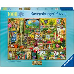 Ravensburger Kinder Puzzle "Colin Thompson, CuRios CupBoards, Grandioses Gartenregal", bunt, B:70cm H:50cm, Puzzles, Made in Germany