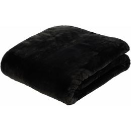 G&ouml;zze Wohndecke G&Ouml;ZZE, B:130cm L:170cm, schwarz, Polyester, Wohndecken, "Premium Cashmere Feeling", mit premium Cashmere Feeling, Kuscheldecke
