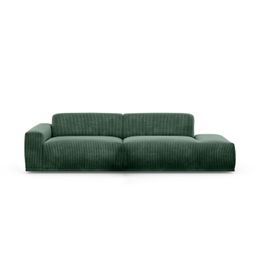 Big-Sofa Trendmanufaktur, B:277cm H:72cm T:107cm, gr&uuml;n, 88% Polyester, 12% Polyacrl, Sofas, "Braga, mit hochwertigem Kaltschaum, Megasofa, in Cord