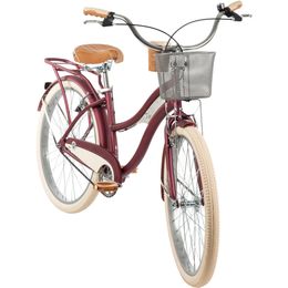 Huffy Cruiser "Deluxe 26-Zoll Fahrrad, Rot", 38cm, 26 Zoll (66,04cm) hinten: 26 Zoll (66,04cm), rot, Fahrr&auml;der