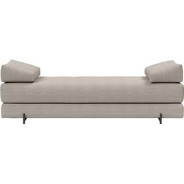 Stapelliege, B:80cm H:82cm L:200cm, braun, INNOVATION LIVING , Daybetten, "Sigmund 579 Eiche-Beine", Daybed mit zwei Federkernmatratzen, Fußteil