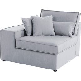 Sofaelement OTTO HOME, B:100cm H:75cm T:100cm, silber, Baumwollmix (60% Baumwolle/40% Leinen);Struktur fein (100% Polyester);Samtoptik (100%