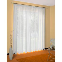 Gardine WIRTH, B:850cm H:245cm, wei&szlig;, Sabl&eacute;, Polyester, Wohnzimmer, Gardinen, "Gerty", Store