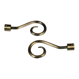 Gardinenstangen-Endst&uuml;ck Liedeco, H:5,5cm L:12cm &Oslash;:1,6cm, gold, Gardinenstangenendst&uuml;cke, "Apoll", f&uuml;r Gardinenstangen &Oslash; 16 mm