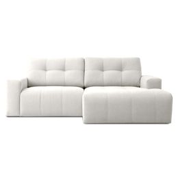 Ecksofa Home Affaire, B:221cm H:84cm T:153cm, beige, 100% Polyester, Wohnzimmer, Sofas, "Turnon, Lounge-sofa, Breite 221 cm", Chenille, mit Knopf-
