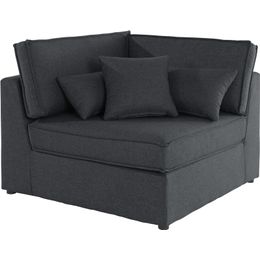 Sofa-Eckelement OTTO HOME, B:99cm H:75cm T:100cm, grau, Baumwollmix (60% Baumwolle/40% Leinen);Struktur fein (100% Polyester);Samtoptik (100%