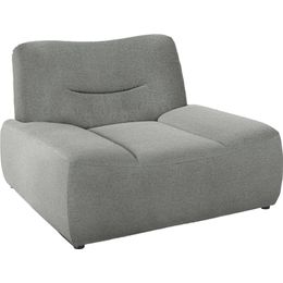 Sessel DOMO collection, B:122cm H:81cm T:109cm, grau, Wohnzimmer, Sessel, "Cesena modern, elegante flache Armlehnen, komfortabel"
