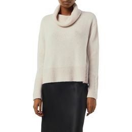 comma, COMMA Damen Rollkragenpullover, beige, Gr. 40, unifarben, Strick, Obermaterial: 60% Baumwolle, 24% Polyacryl, 16% Wolle, Pullover, mit Rippbündchen