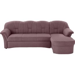 Ecksofa DOMO collection, B:235cm H:84cm T:140cm, lila, Kunstleder SOFTLUX;Luxus-Microfaser (100% Polyester);Struktur ( 90% Polyester, 10%
