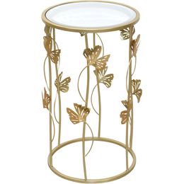 Beistelltisch, B:34cm H:60cm T:34cm, gold, HOFMANN LIVING AND MORE, Wohnzimmer, Tische