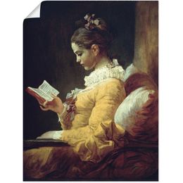 Wandbild Artland, B:60cm H:80cm, braun, Papier, Wohnzimmer, Bilder, "Lesendes M&auml;dchen. Um 1776", als Leinwandbild, Poster in verschied. Gr&ouml;&szlig;en