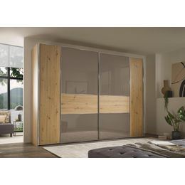 Schwebet&uuml;renschrank STAUD, B:298cm H:240cm T:68cm, braun, Holzwerkstoff, Schr&auml;nke, "Sonett 321C, Made in Germany", mit vier verschiedenen