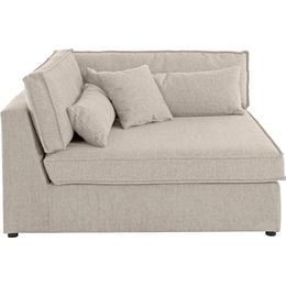 Sofa-Eckelement OTTO HOME, B:130cm H:75cm, beige, Baumwollmix (60% Baumwolle/40% Leinen);Struktur fein (100% Polyester);Samtoptik (100%