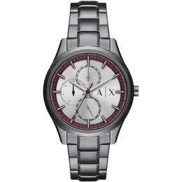 Armani Exchange Herren Multifunktionsuhr, grau, Armbanduhren, Quarzuhr, Armbanduhr, Herrenuhr, analog, Edelstahlarmband