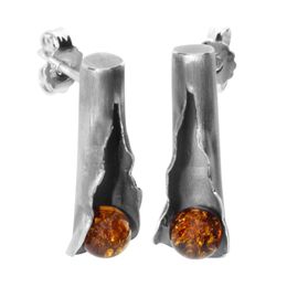 OSTSEE-SCHMUCK Damen Paar Ohrstecker "- Hedi-Sarah Vicenca - Silber 925/000 - Bernstein", Silber 925 (Sterlingsilber), silber, Silber 925