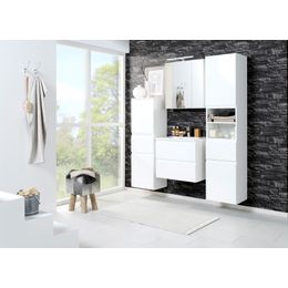Midischrank Welltime, B:40cm H:130cm T:35cm, wei&szlig;, Badezimmer, Schr&auml;nke, "Cardiff", Breite 40 cm, mit Softclose-Funktion
