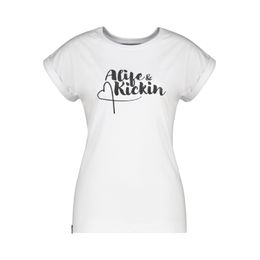 alife and kickin ALIFE & KICKIN Damen Rundhalsshirt "Damen EnidAK P", wei&szlig;, Gr. M, 95% Baumwolle, 5% Elasthan, Shirts