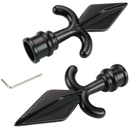 Gardinenstangen-Endst&uuml;ck Liedeco, H:5,2cm L:11cm &Oslash;:1,6cm, schwarz, Gardinenstangenendst&uuml;cke, "Amor", f&uuml;r Gardinenstangen &Oslash; 16 mm