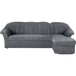 Ecksofa DOMO collection, B:238cm H:82cm T:141cm, grau, 95% Polyester, 5% Nylon, Wohnzimmer, Sofas, "Pegnitz, elegante Rückensteppung, kompakte
