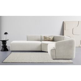 Ecksofa, B:211cm H:74cm T:267cm, beige, LeGer Home by Lena Gercke, 100% Polyester, Sofas, "LYZA L-Form links/rechts, Modularsofa, Maße B/T/H: