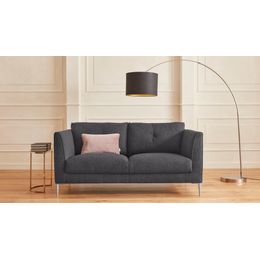 2-Sitzer Trendmanufaktur, B:167cm H:84cm T:96cm, schwarz, Sofas, "Chilltime, elegant und bequem, Komfortsitzh&ouml;he 46cm, hoher Fu&szlig;", mit eleganter