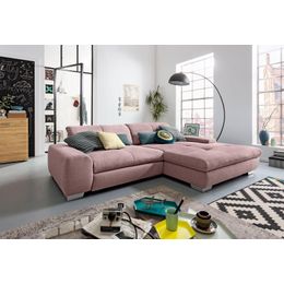 Ecksofa, B:276cm H:89cm T:198cm, lila, SET ONE BY Musterring, 100% Polyester, Wohnzimmer, Sofas, "SO 1200 inkl. Sitztiefen- & R&uuml;ckenverstellung f&uuml;r