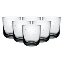 Glas "Wassergläser Winter Glow 200 ml 6er Set grau", grau, LIKE. BY VILLEROY & BOCH, Trinkgefäße
