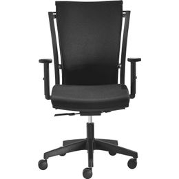 mayer Sitzmöbel Drehstuhl MAYER SITZMÖBEL, B:65cm H:104cm T:64cm, schwarz, Polyester, Büro, Stühle, "2457", flexible Rückenanpassung