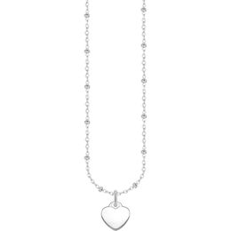 Thomas Sabo Damen Kette mit Anhänger "Schmuck Silber 925 Halskette mit Anhänger Herz", 45, Silber 925 (Sterlingsilber), L: 45 B: 1,6mm, silber,
