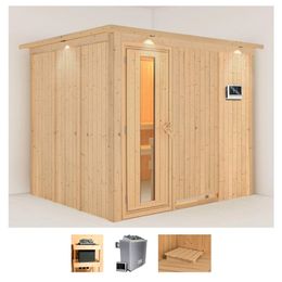 Karibu Sauna "Gitte", Saunaofen, externe Steuerung, 9 kW, beige, Saunen, Ofen 9 KW externe Strg easy
