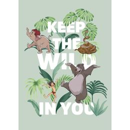 Komar Bild "Jungle Book Keep the Wild", B/H/T: 50cm x 70cm, Disney, 1 Stk., bunt, Wohnzimmer, Bilder, Wandbild zur Dekoration im Kinderzimmer - ohne