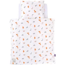 Tr&auml;umeland Babybettw&auml;sche TR&Auml;UMELAND, bunt, Jersey, Obermaterial: 100% Baumwolle, Bettw&auml;sche, "Jersey Dinolino", mit Allover-Print