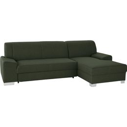 Ecksofa DOMO collection, B:271cm H:85cm T:160cm, gr&uuml;n, Wohnzimmer, Sofas, "Anzio L-Form, whlw. Bettfunktion, Federkern, hochwertig, Breite 271 cm",