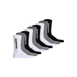 Salomon Herren Kurzsocken "Socken EVERYDAY CREW 9P 9er Pack", Gr. 45, bunt, Obermaterial: 70% Baumwolle CO. 27% Polyamid PA. 3% Elasthan EL., Socken