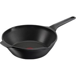 Tefal Wok "Robusto", Ø 28cm + Höhe 11,8cm, schwarz, Pfannen, Aluguss, Antihaftversiegelung, Thermo-Signal, alle Herdarten,Induktion