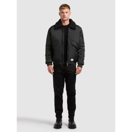 Khujo Herren Bomberjacke "GROUND"obrage grau, Gr. M, glänzend, 100% Nylon, Jacken