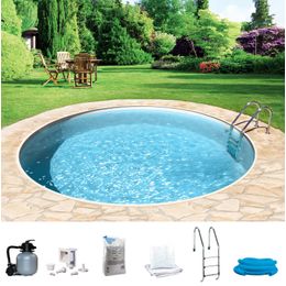 Rundpool MY POOL BWT, H:150cm &Oslash;:400cm, beige, Schwimmbecken, "mit sandfarbener Folie f&uuml;r den Karibik Look", H&ouml;he: 150 cm, in versch. Gr&ouml;&szlig;en verf&uuml;gbar