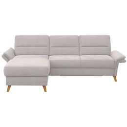 Ecksofa Home Affaire, B:252cm H:90cm T:162cm, silber, 98% Polyester 2% Polyamid, Wohnzimmer, Sofas, "Westerland L-Form", Federkern-Polsterung,