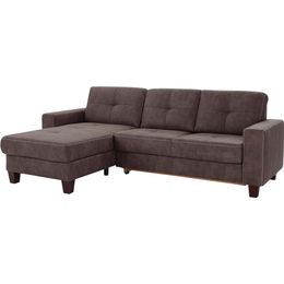 Ecksofa Places of Style, B:251cm H:91cm T:164cm, braun, Luxus-Microfaser ALTARA NUBUCK (100% Polyester);Luxus-Microfaser ALTARA NUBUCK (100%