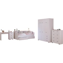 Jugendzimmer-Set Parisot, B:113cm H:82cm T:203cm, wei&szlig;, Holzwerkstoff, Schlafzimmerm&ouml;bel-Sets, "Sleep 40"