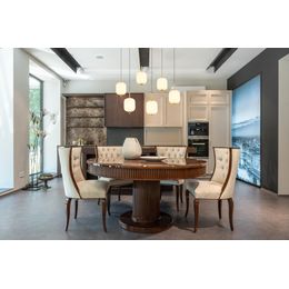 Globo LIGHTING LED Pendelleuchte "EWALD", 6, H: 220cm, 1 Stk., gold, Leuchten, H&auml;ngelampe/H&auml;ngeleuchte/Glas opal/h&ouml;henverstellbar/messingfarben