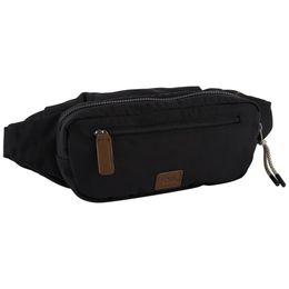 Camel Active Kinder Bauchtasche "Aurum", schwarz, Polyester, beschichtet, clean, unifarben mit Farbeinsätzen, Taschen, aus recyceltem Polyester in