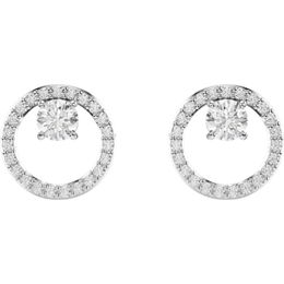 Swarovski Damen Paar Ohrstecker "Constella Pav&eacute;", 10,2mm, Metall, silber, Metall, Ohrringe, mit Swarovski Zirkonia (synth.)