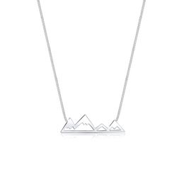 Elli Damen Kette mit Anhänger "Anhänger Berge Mountain 925 Sterling Silber", 45, ohne Stein, Silber 925 (Sterlingsilber), L: 45, silber, Silber 925