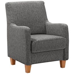 Sessel Home Affaire, B:70cm H:93cm T:75cm, grau, 100% Polyester;Struktur (100% Polyester);Luxus-Microfaser in Lederoptik (100% Polyester),